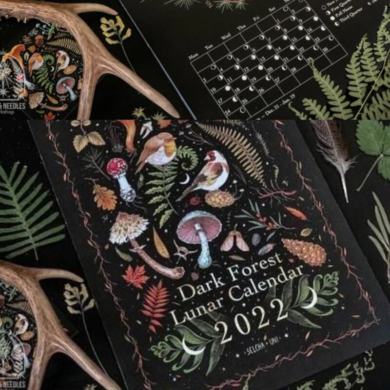 Dark Forest Lunar Calendar 2022 Wall Calendar Diar... – Vicedeal
