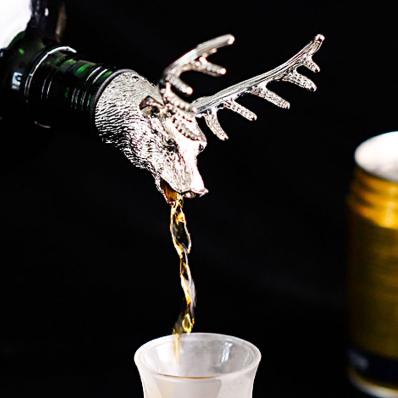 Rvs Herten Stag Hoofd Schenker Unieke Wijn Wijnfle... – LovingPrices