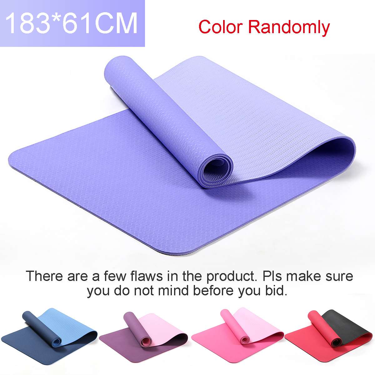 6MM TPE Yoga Mat Anti Slip Sports Fitness Exercise... – Grandado