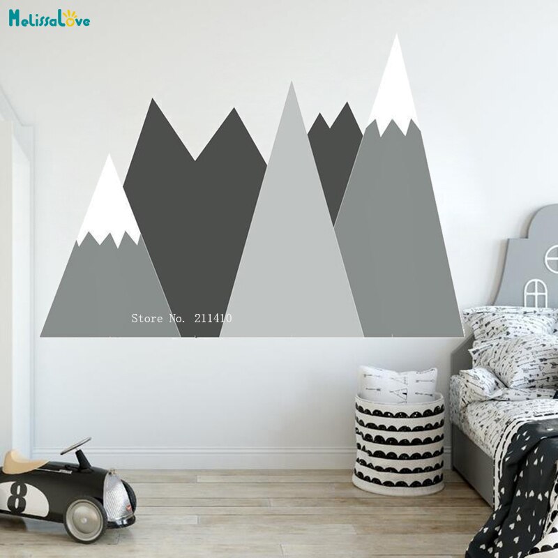 Simple Mountain Custom 4 Colors Large Size Wall St... – Grandado