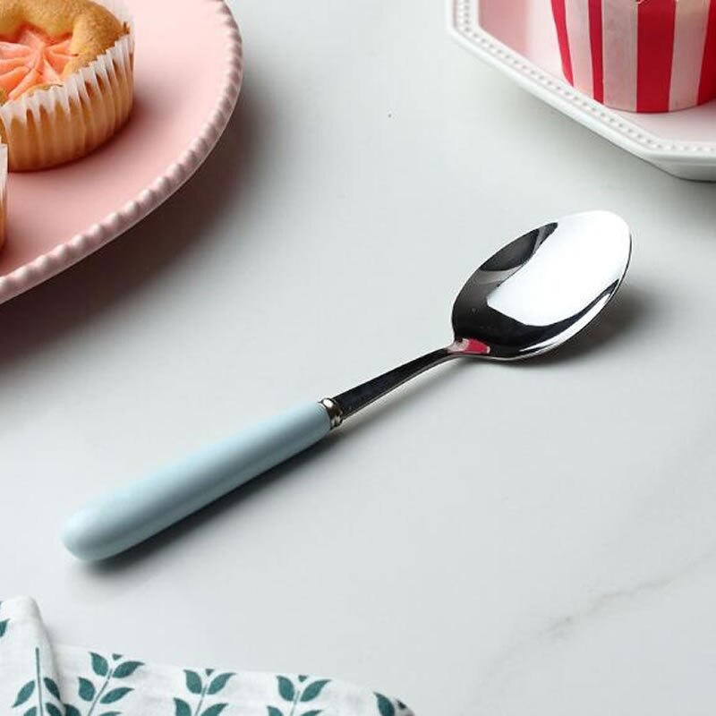 Snoep Kleur Keramische Roestvrij Stalen Lepel Kind... – Vicedeal