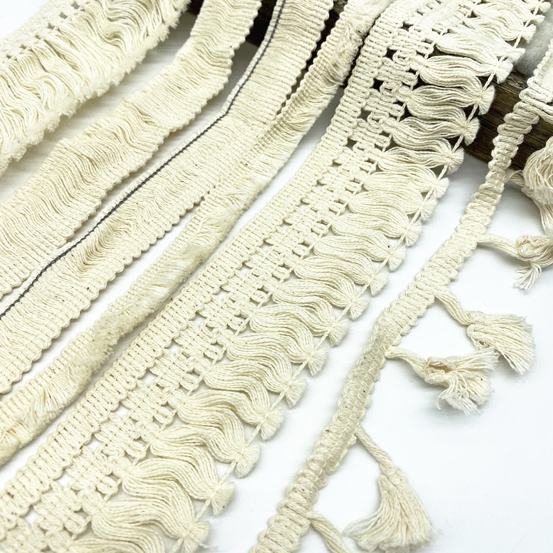 2 yards Biege Cotton Trim Ribbon Sewing Lace Kintt... – Vicedeal