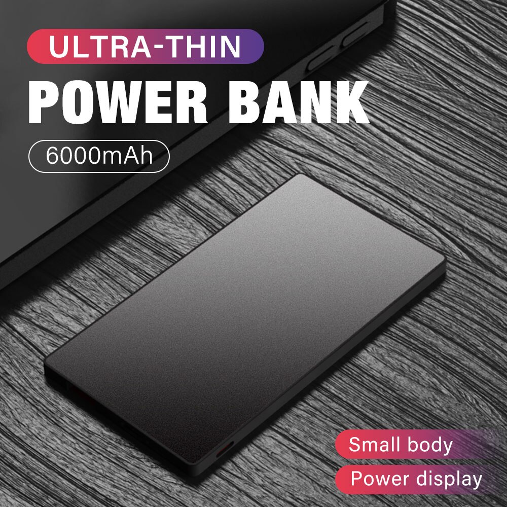 6000mAh Slim Mini Power Bank Cell Phone Portable C... – Grandado