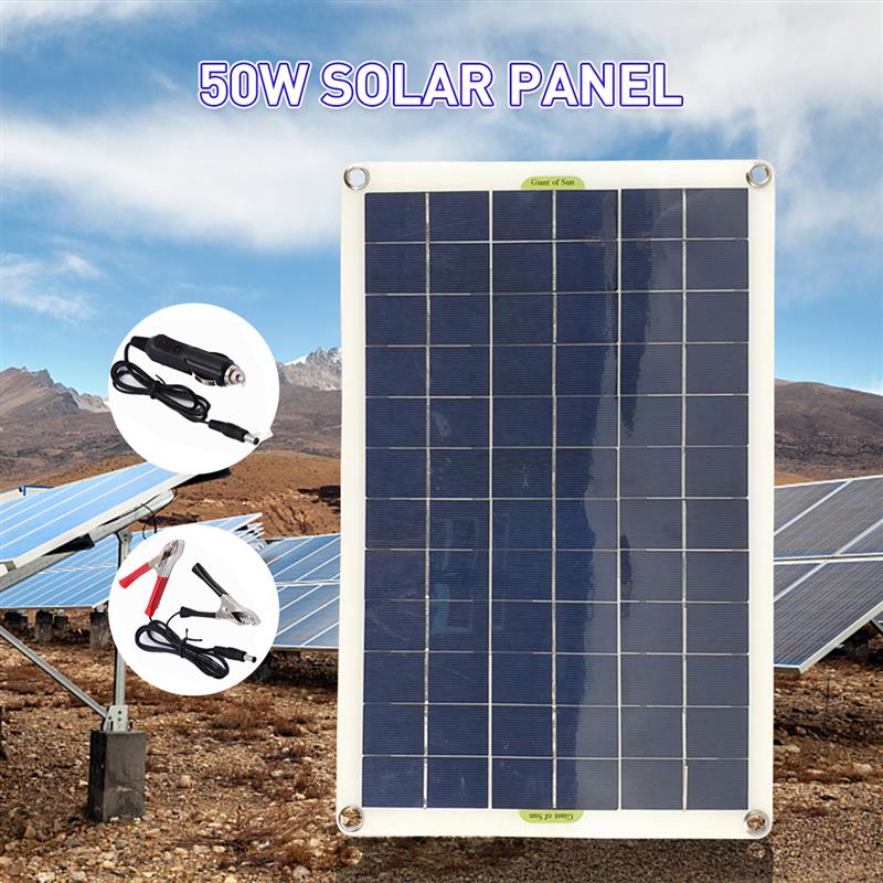 50W Solar Panel 12V Polycrystalline Double USB Pow... – Vicedeal