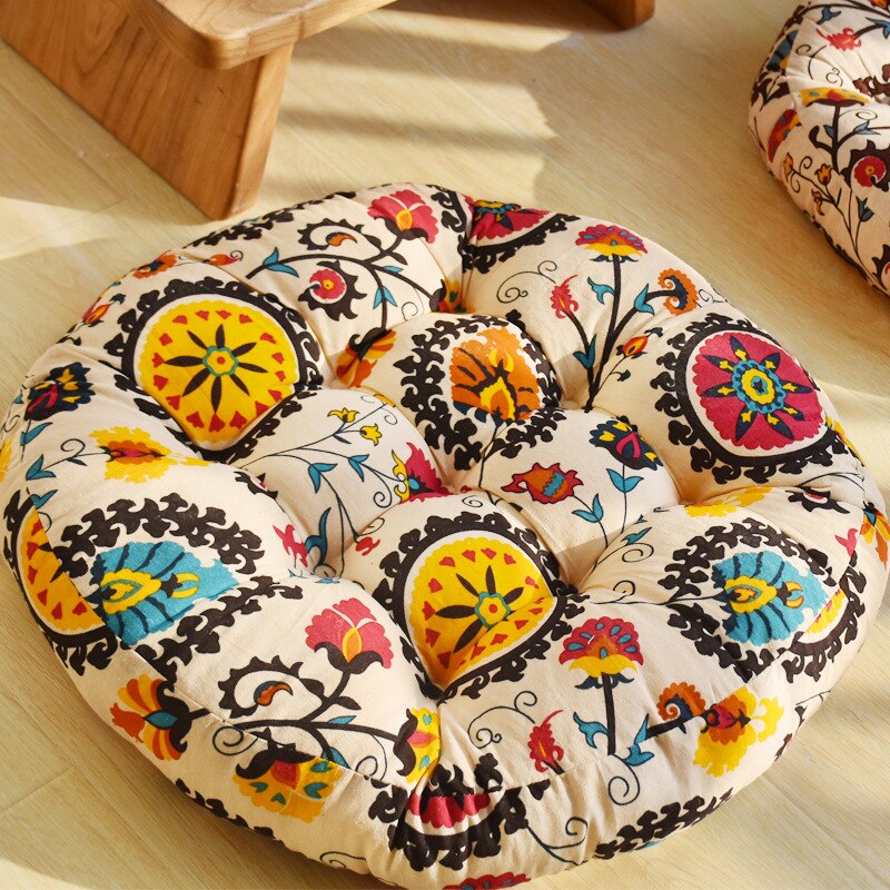 Round Thick Ground Futon Seat Cushion For Home Tat... – Grandado