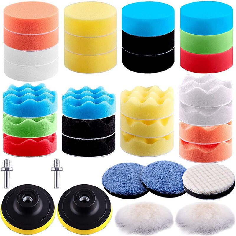 ! 35 Stuks Auto Polijsten Pad Kit 80Mm Buffing Pad... – Grandado