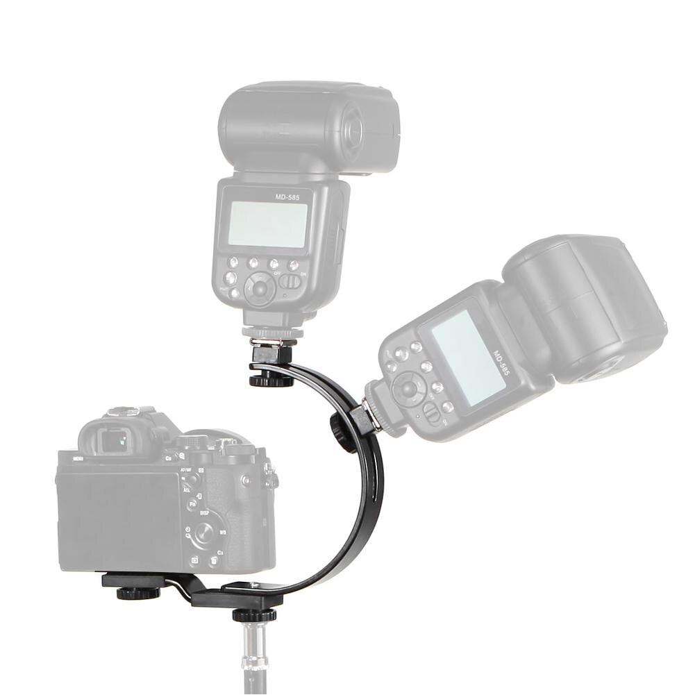 C-Shape Dual Shoes Flash Mount Bracket For DV Came... – Vicedeal