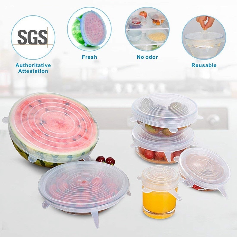6Pcs Silicone Stretch Lids Reusable Durable and Ex... – Vicedeal
