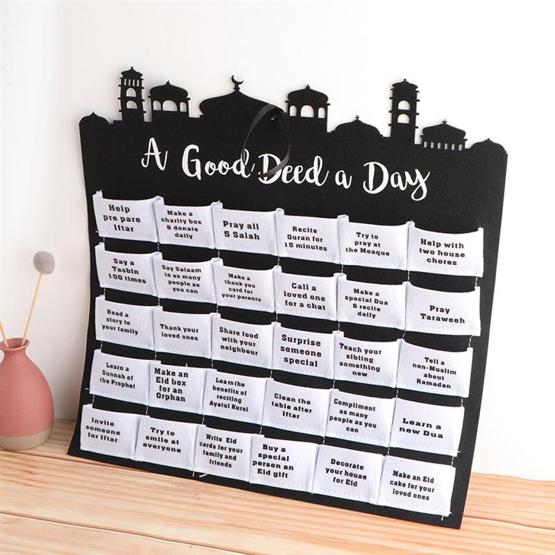 2pcs Ramadan Countdown Calenders Eid Mubarak Wall ... – Vicedeal