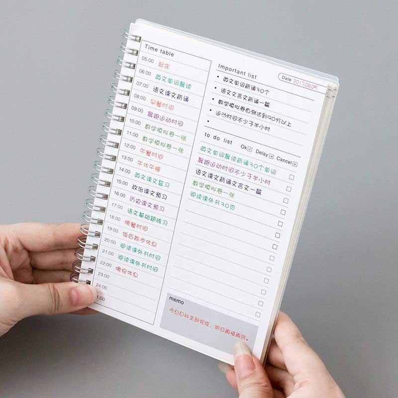 A5 Daily Weekly Monthly Planner Notebook Daily Jou... – Grandado