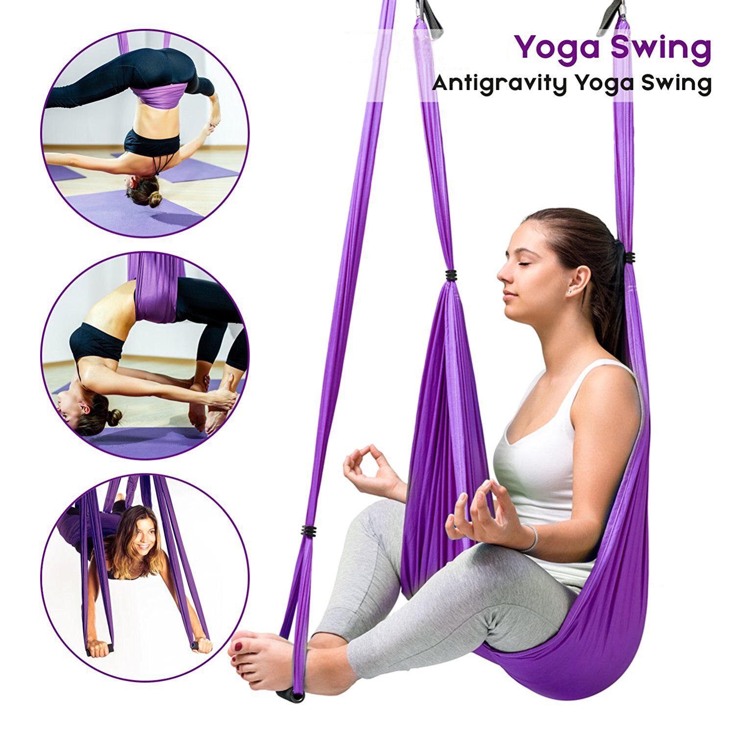 Aerial Yoga Swing Anti Gravity Yoga Hammock Fabric... – Grandado