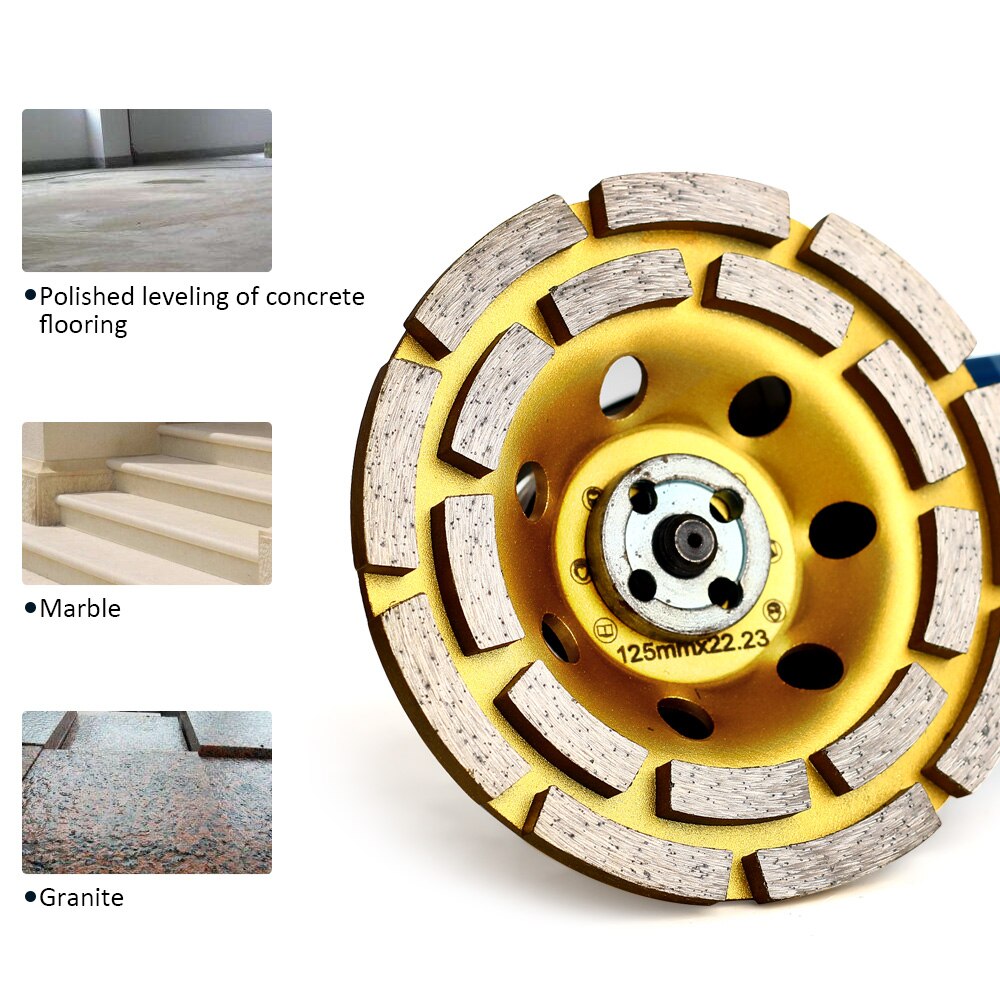 100/115mm/125mm*22mm Double-Row Diamond Cup Grindi... – Grandado