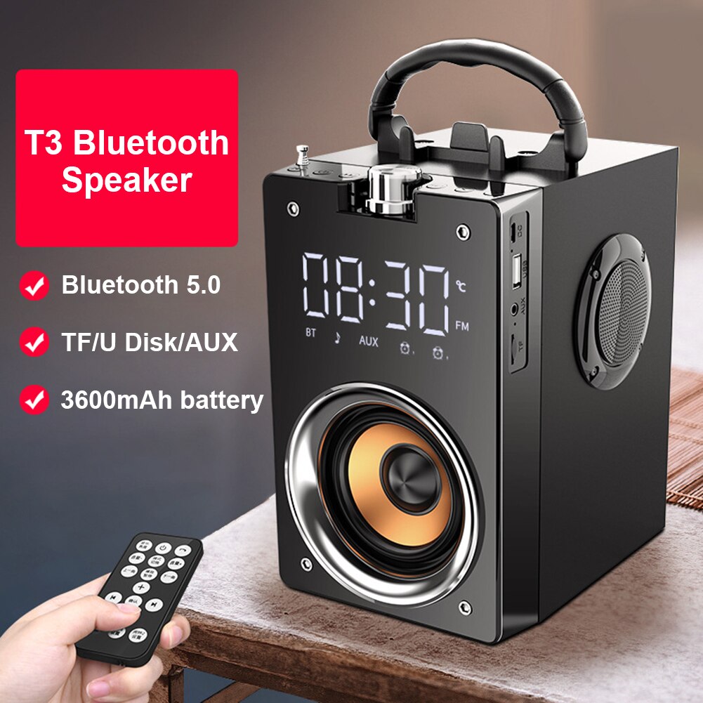 T3 Portable Bluetooth 5.0 Wireless Speaker Deep Ba... – Grandado