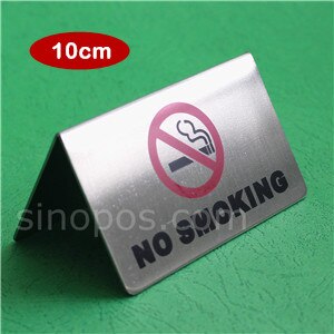 Steel No Smoking Sign, heavy metal table tent non ... – Grandado