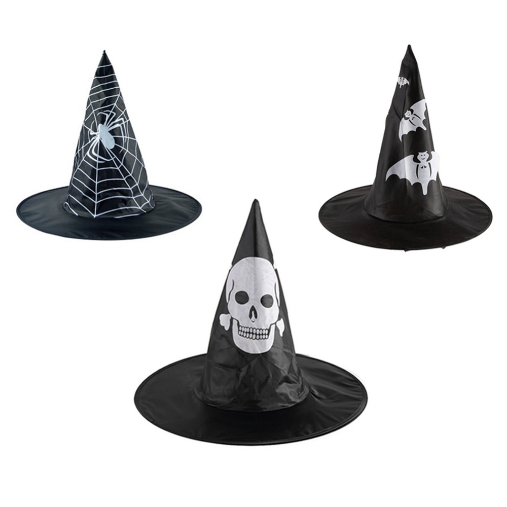 3/6PCS Halloween Shiny Witch Wizard Hats Halloween... – Grandado