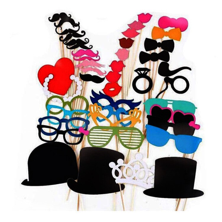 Photo Booth Props 44 Stks/set Photobooth Voor Brui... – Vicedeal