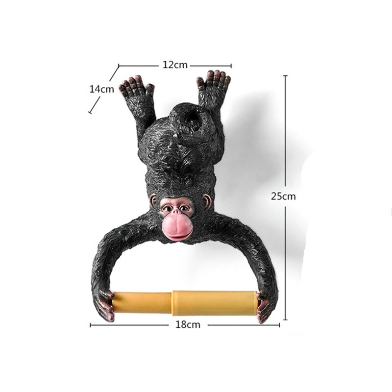 European Style Bathroom Monkey Tissue Holder Roll ... – Grandado
