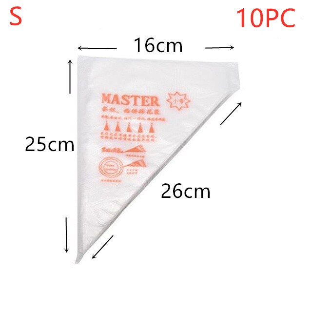 50/20/10PCS Pastry Bag Set PE Disposable Cake Deco... – Vicedeal