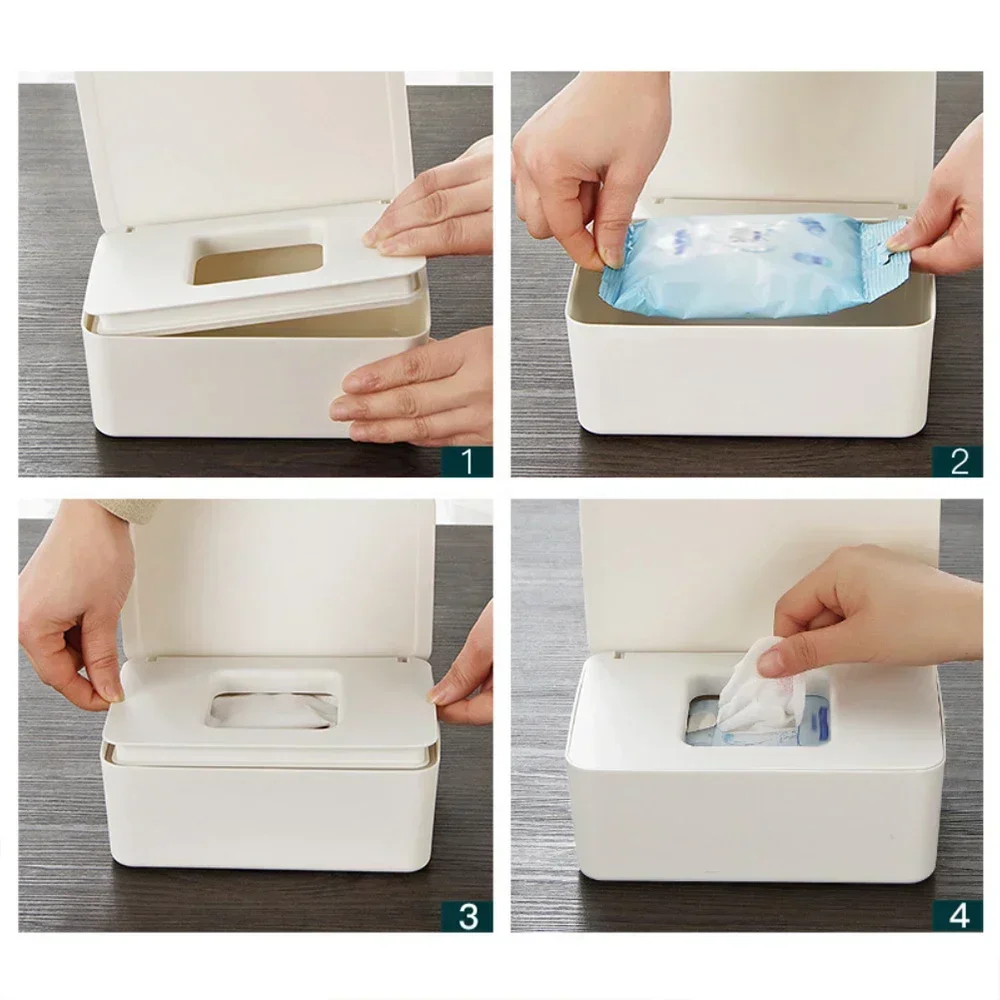 Dustproof Wet Tissue Box with Lid Baby Nappy Wet T... – Grandado