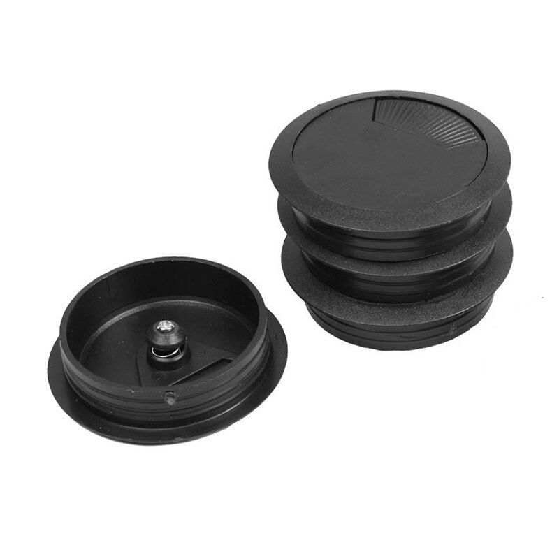 5 Pcs Black 70mm Dia Round Plastic Cable Hole Cove... – Vicedeal
