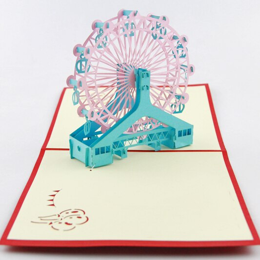 Pariserhjul pop up kort 3d kort pariser – Grandado