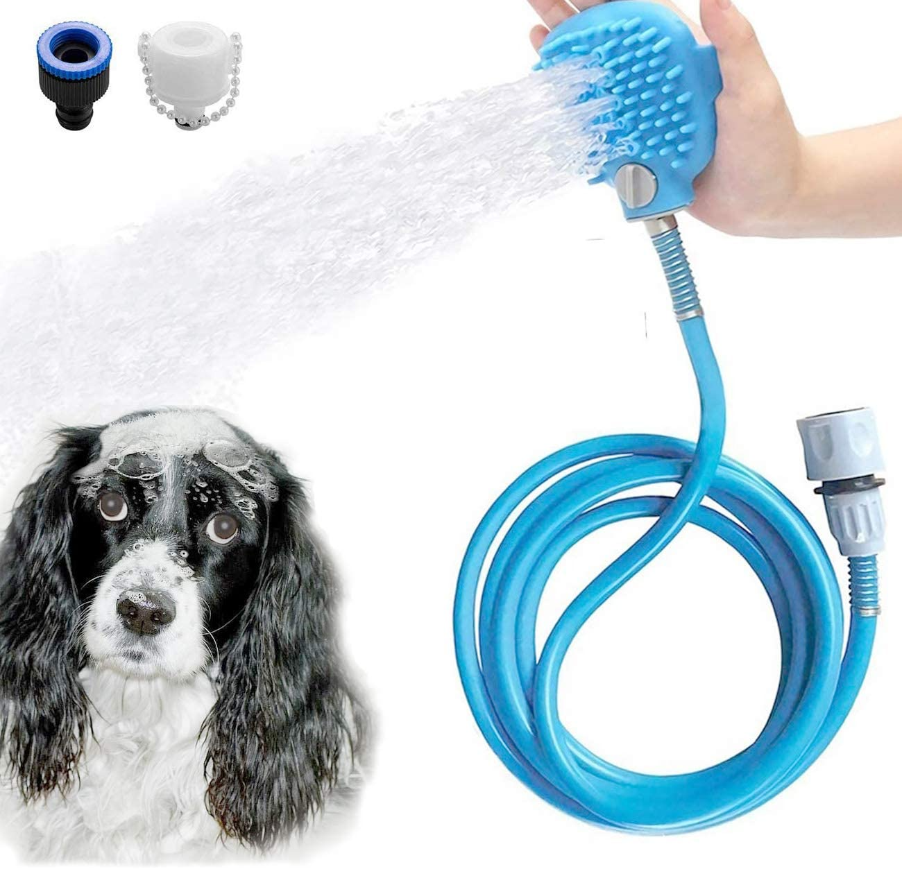 LVTUBANLV Dog Bath Brush-Sprayer and Scrubber 2 in... – Grandado