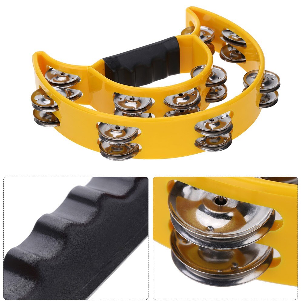 Handheld Tambourine Handbell Timbrel Percussion Mu... – Grandado
