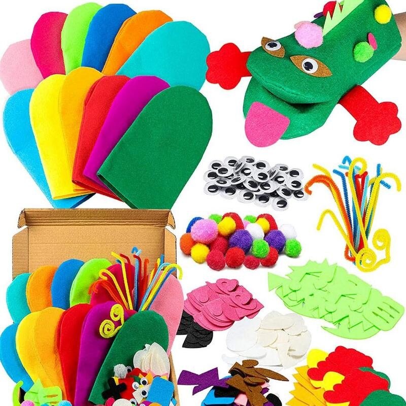 Hand Puppet Making Kit Art Craft Felt-cloth Sock D... – Vicedeal
