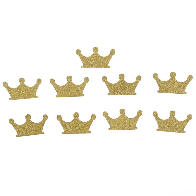 100 st guld glitter krona konfetti diy dubbelsidig... – Vicedeal