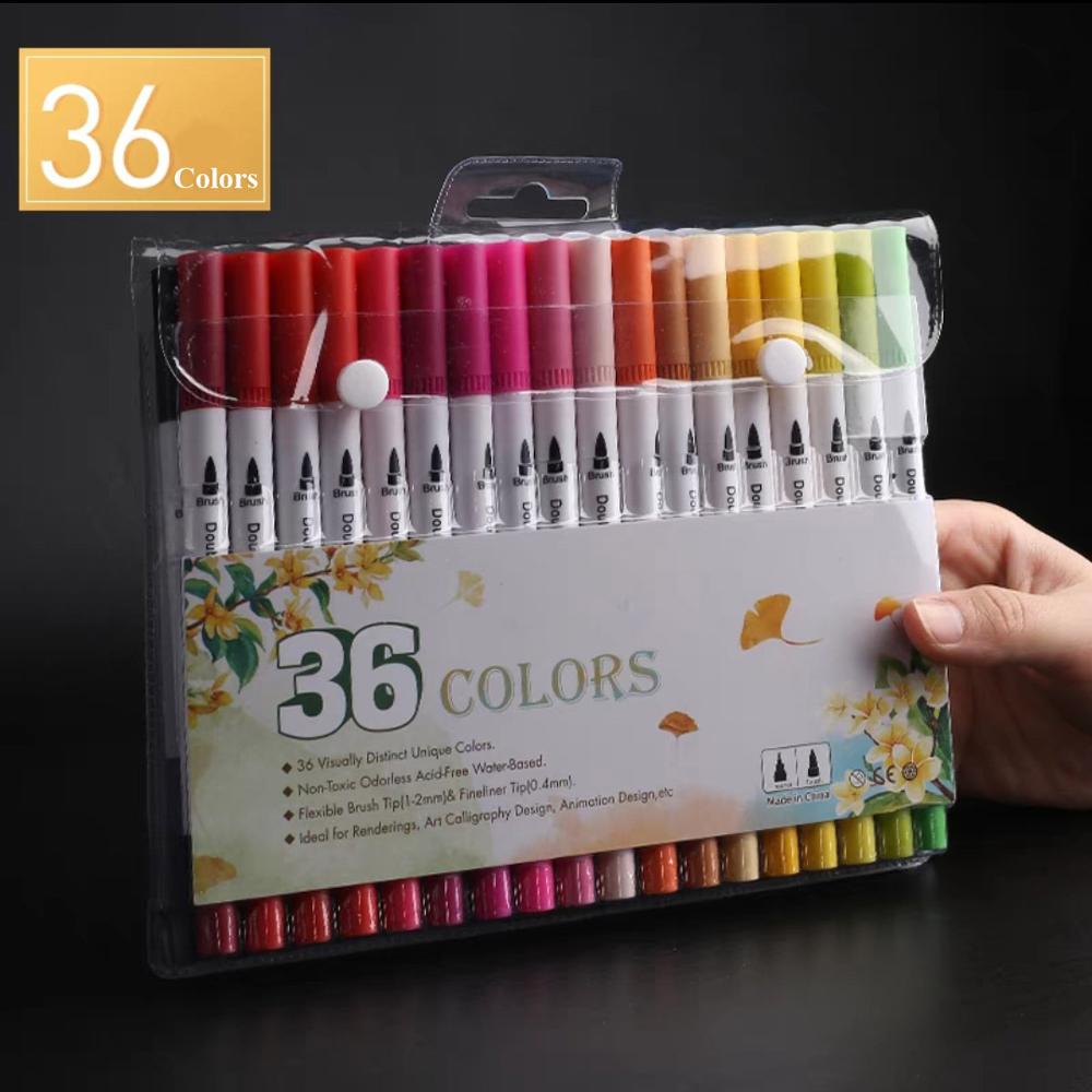 24/48/60/80/100 Colors Dual Head Sketch Markers Br... – Grandado
