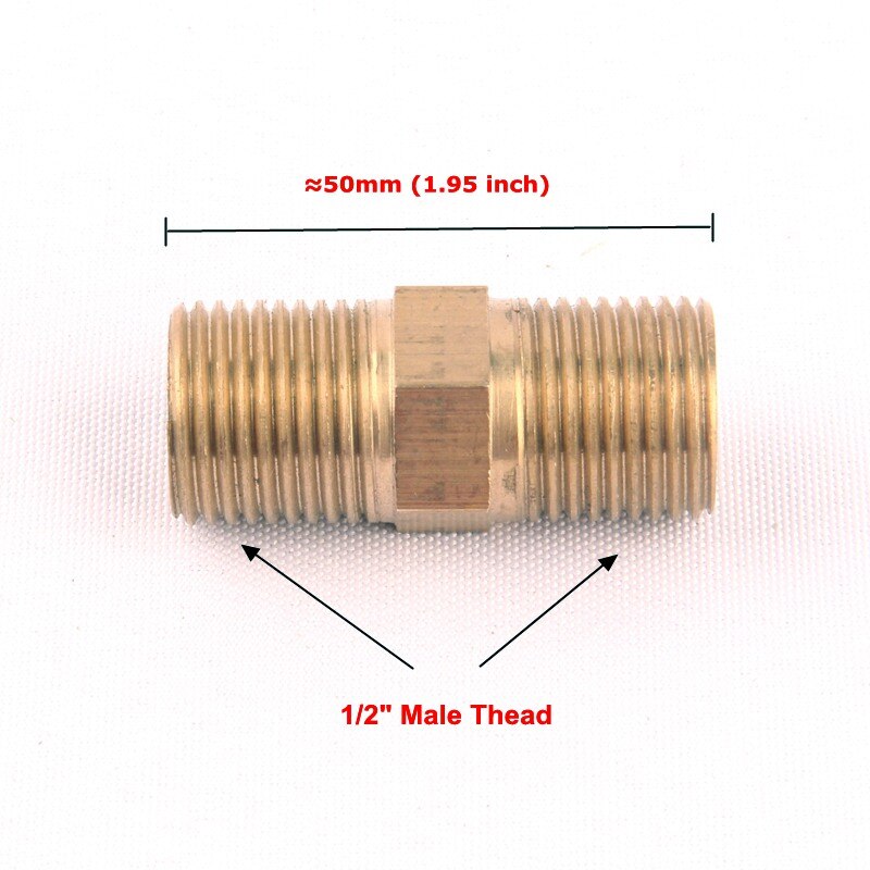 1pc 1/2 Inch Male Thread Brass Adapter 50mm Brass ... – Vicedeal