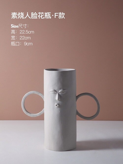 European Ceramic Portrait Vase Decoration Abstract... – Vicedeal