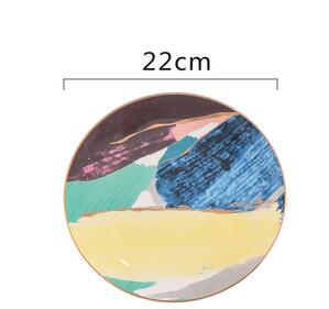 Nordic Style Plate Painted Ceramic Dinner Plate Cl... – Vicedeal