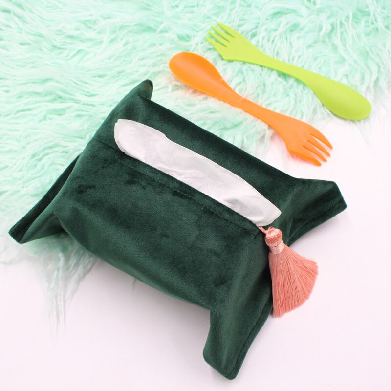 Nordic Velvet Tissue Box Roll Paper Napkin Holder ... – Grandado