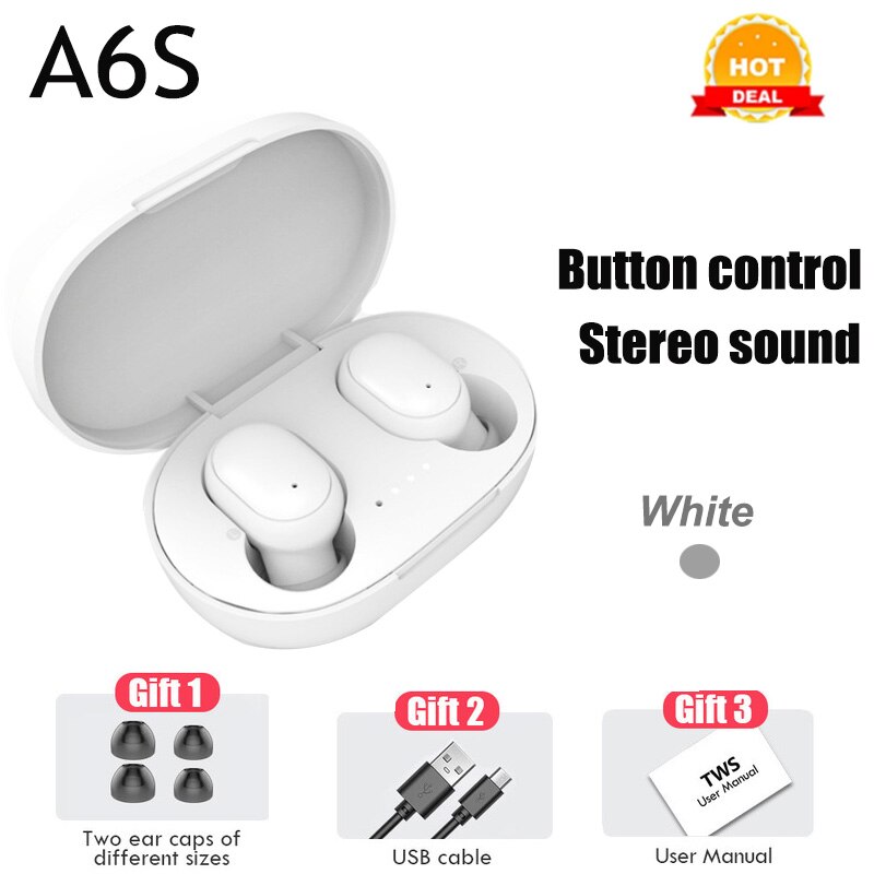 Original A6S Plus Wireless Bluetooth Earphones 3D ... – Grandado