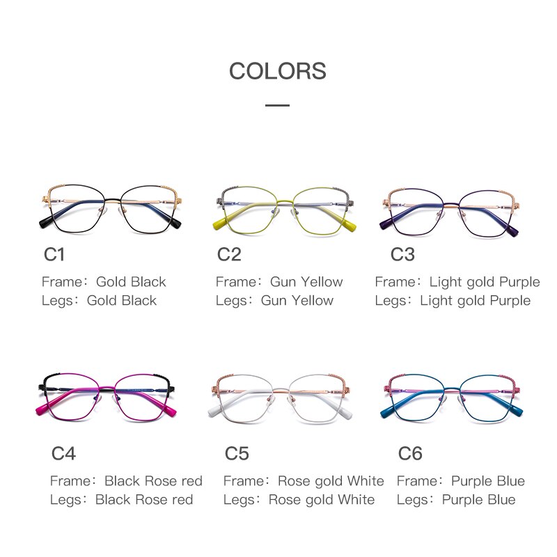 Trending Women's Metal Glasses Frame With Spri... – Grandado