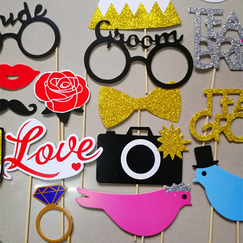 31 pcs/lot funny bird bride DIY photo booth props ... – Vicedeal