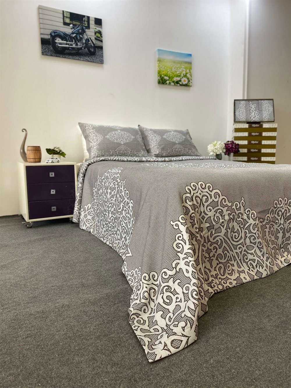 Mylinn Pano Bed Cover Antraciet – Vicedeal