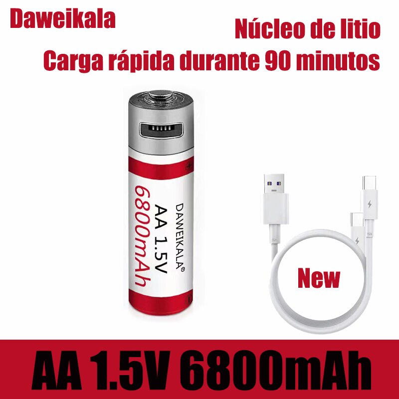 Daweikal AA rechargeable battery large capacity AA... – Vicedeal
