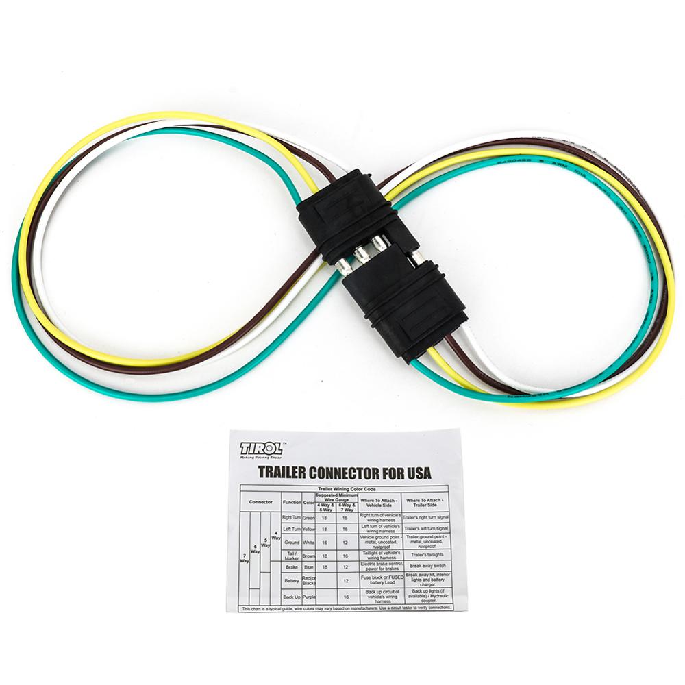 Tirol 4 pin fladt trailer kabel sæt trailer lys st... – Grandado