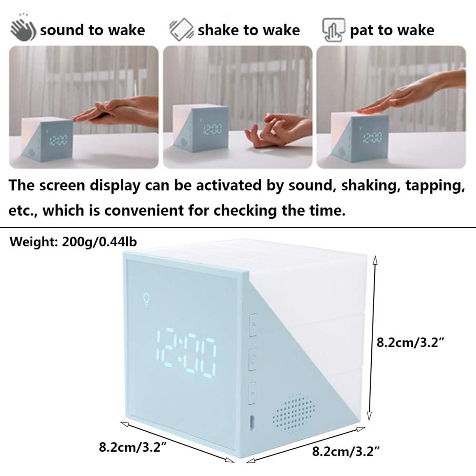 LED Alarm Clock Watch Table Voice Control Digital ... – Grandado