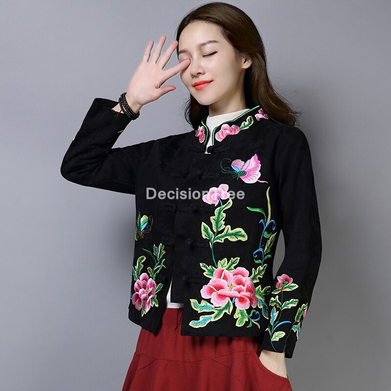 2022 chinese style top linen qipao cardigan chines... – Grandado