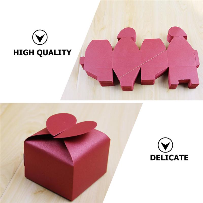 50Pcs Europese Hart Bruiloft Snoep Doos Papier Sno... – Grandado