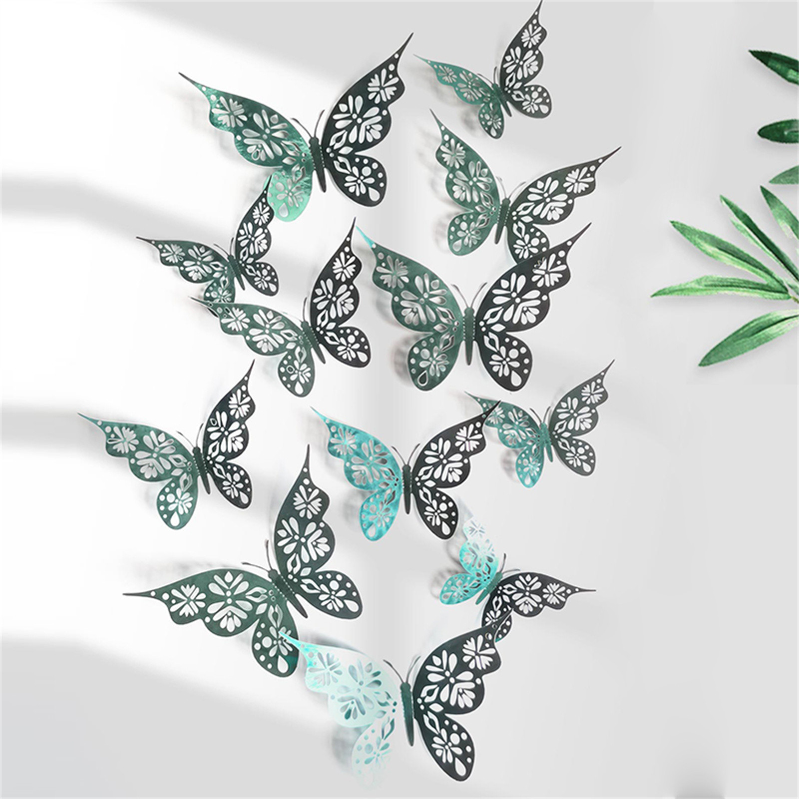 12PC 3D Hollow Butterfly Wall Décor 3 Sizes Butter... – Vicedeal