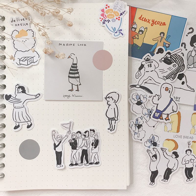 19 stuks Leuke grappige karakter eend Stickers Amb... – Vicedeal