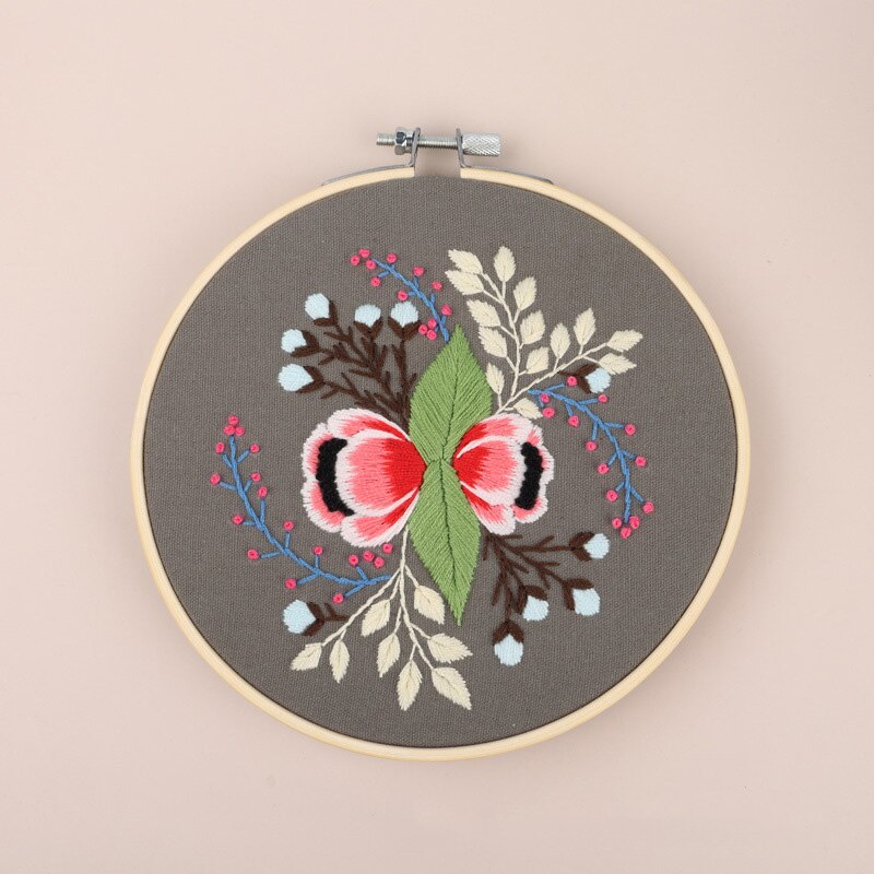 Europe DIY Flower Embroidery Set with Hoop for Beg... – Grandado
