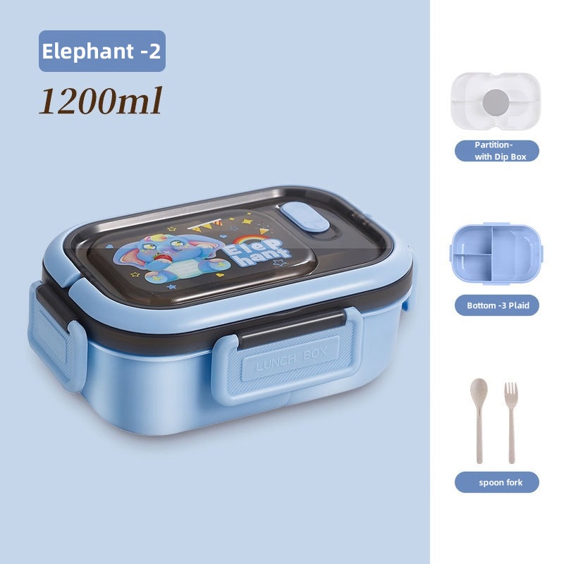 1200ML Double Layer Lunch Box Portable Compartment... – Grandado