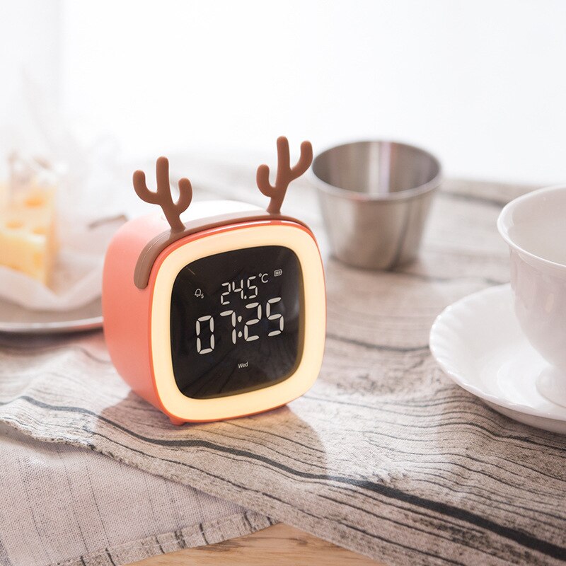 Kids Alarm Clock Cute-TV Night Light Alarm Clock F... – Grandado
