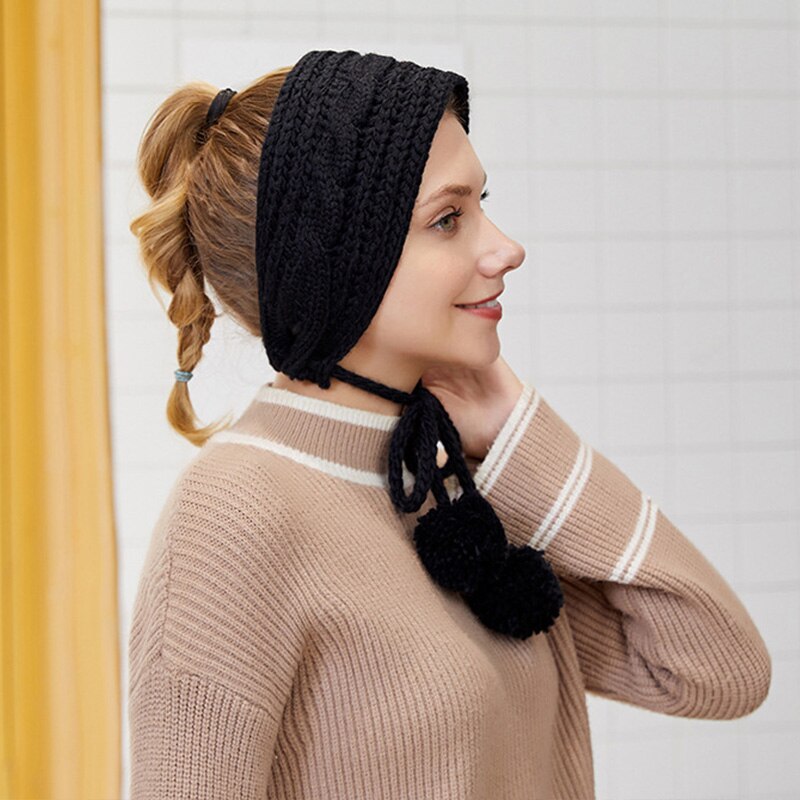 Lace-Up Wol Gebreide Oorbeschermers Bib Oor Cover ... – Grandado