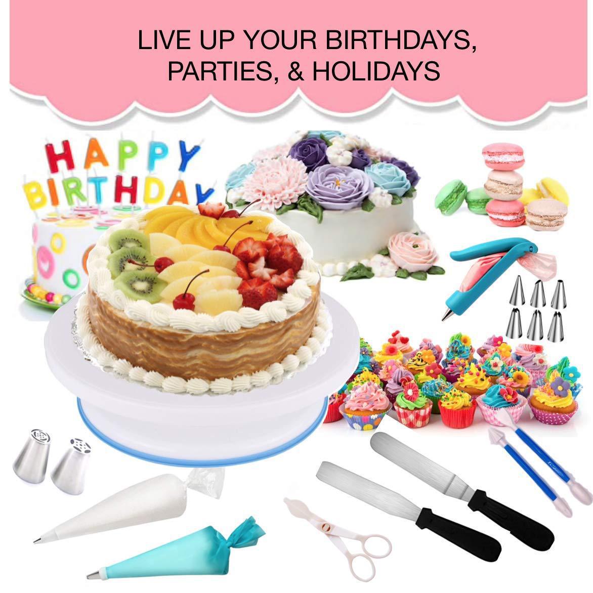 DIY Cake Decorating Bakery Tools Kit Cake Turntabl... – Vicedeal